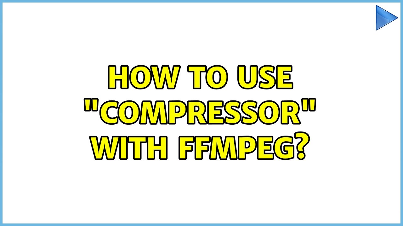 How to use "compressor" with ffmpeg? - YouTube