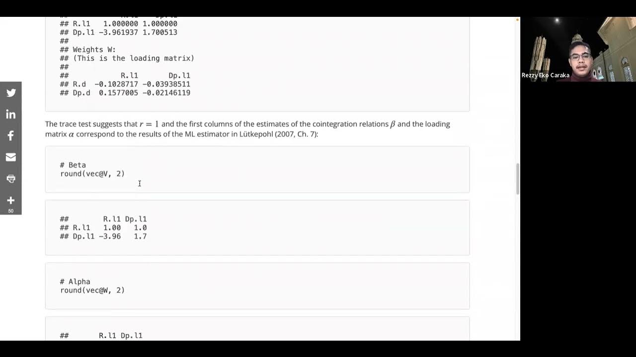 Dasar VECM Menggunakan R - YouTube