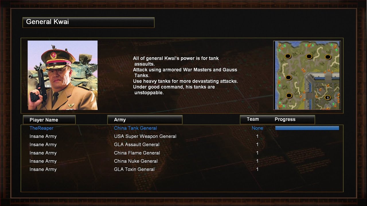 C&C Generals Contra X Beta. Skirmish 1v5 - YouTube