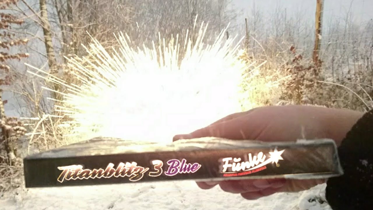Test petard Titanblitz 3 Blue Funke polenböller test - YouTube