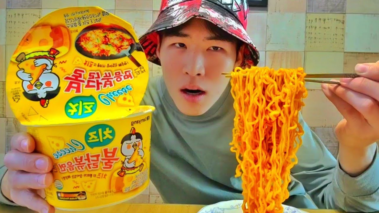 Spicy Cheese Noodles Mukbang🍜 - YouTube