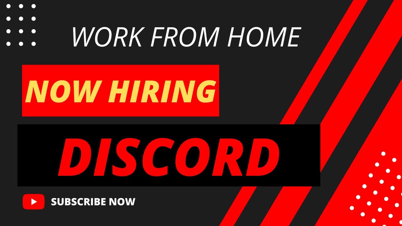 HIRING NOW !!! | Work from Home Job - DISCORD - YouTube