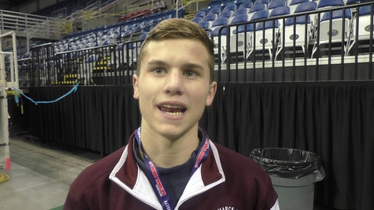 Ryan Ripplinger Bismarck High 120 Class B State Champion - YouTube