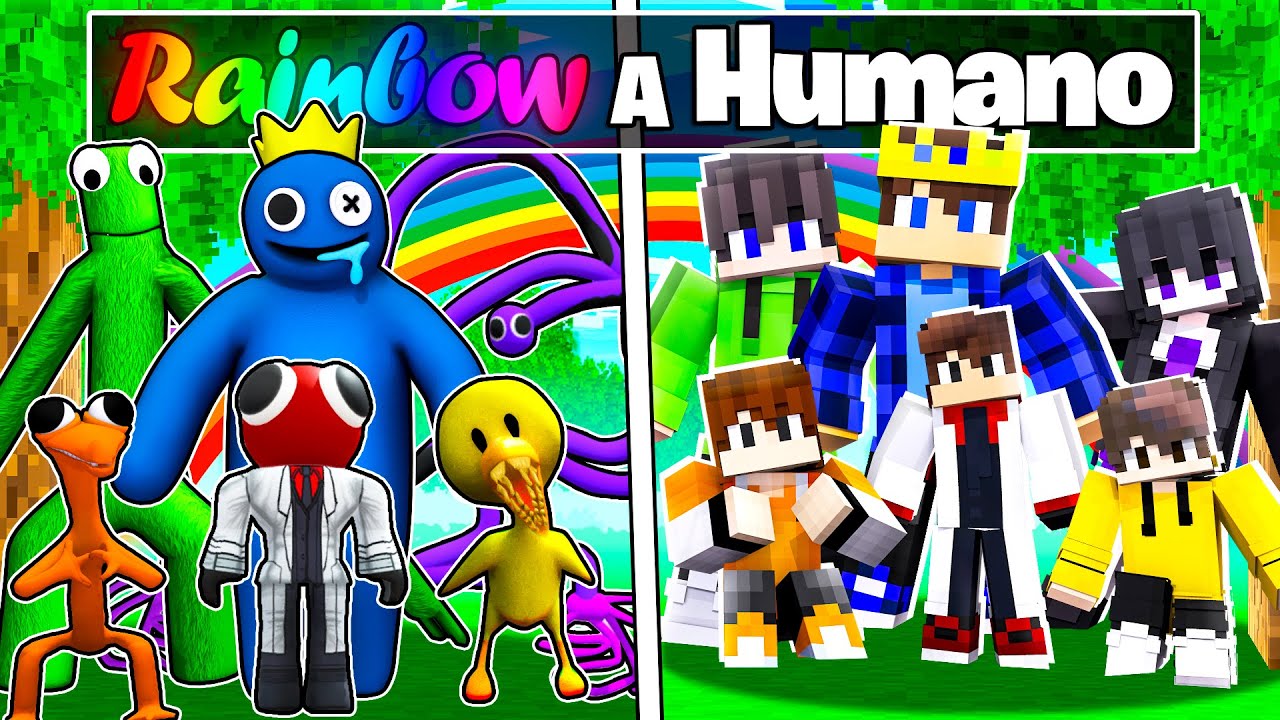 RAINBOW FRIENDS SI FUERAN HUMANOS EN MINECRAFT 😱 - YouTube