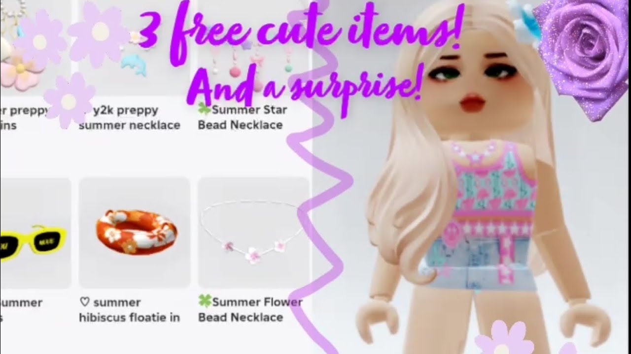How to get three free cute items AND A SURPRISE!! #lilac #roblox # ...