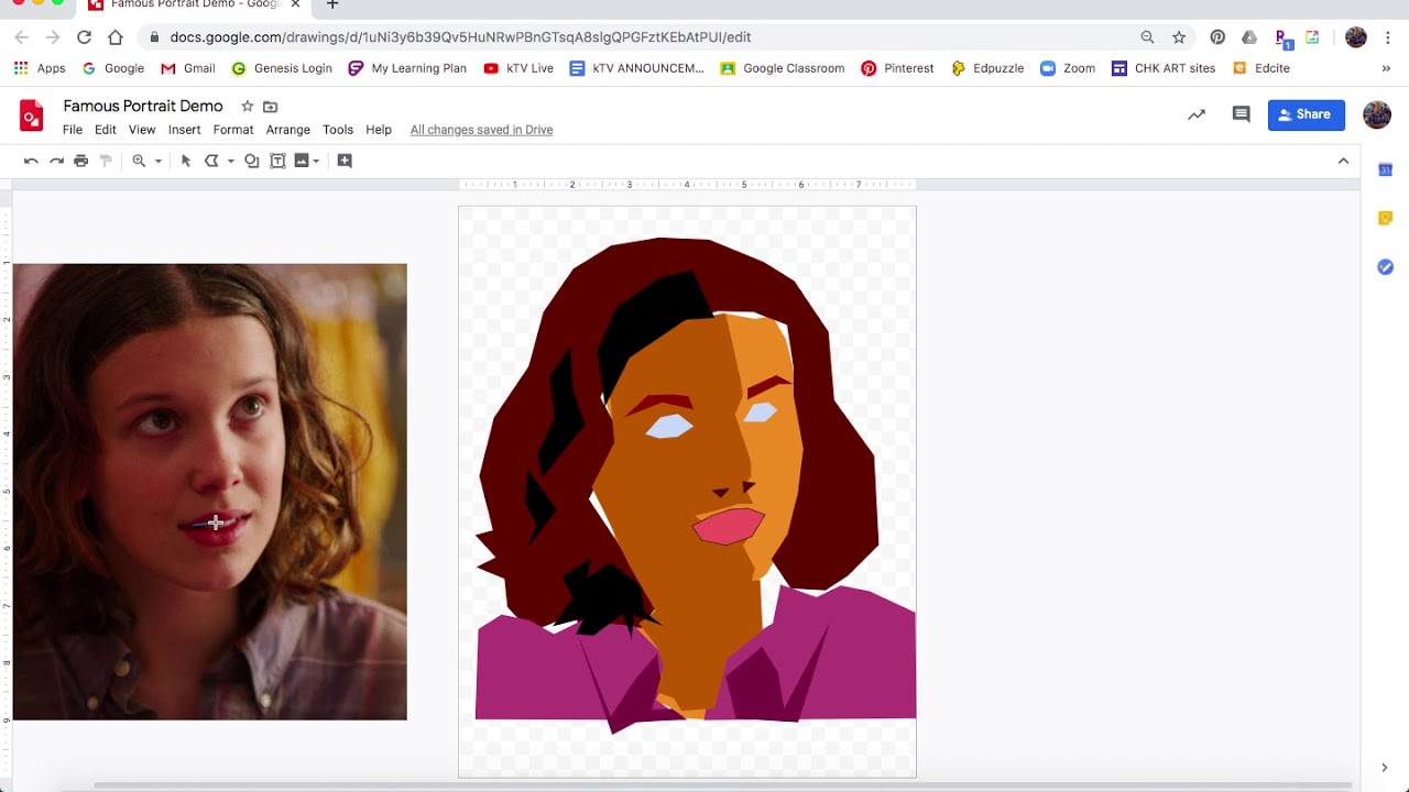 Google Drawings - How to Draw Facial Features - YouTube