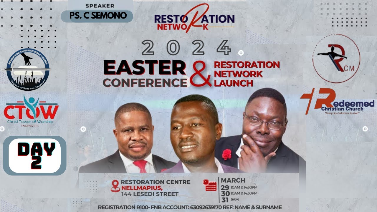 Restoration Network easter conference (day 2) - YouTube