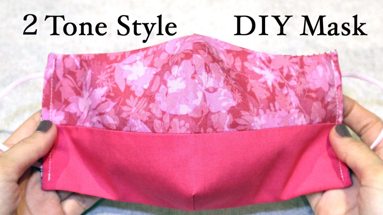 【2 Tone Style】DIY Breathable Face Mask Easy Pattern Sewing Tutorial ...