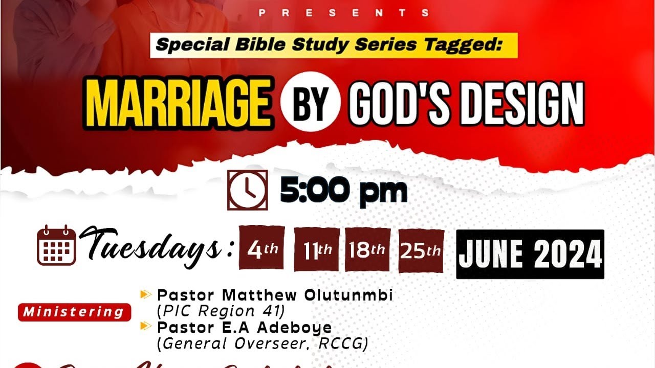 Special digging deep series Tagged - MARRIAGE BY GOD'S DESIGN - 11/06 ...