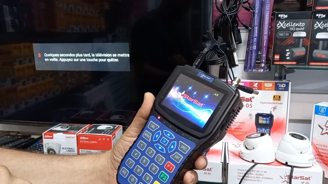 كيف تتعامل مع جهاز📡 StarSat SF-05 Satellite Finder CCTV TESTER CAMERA ...