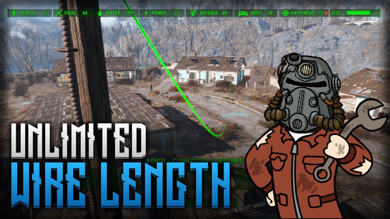 Fallout 4 - UNLIMITED WIRE LENGTH GLITCH! (Run Wires Anywhere) - YouTube