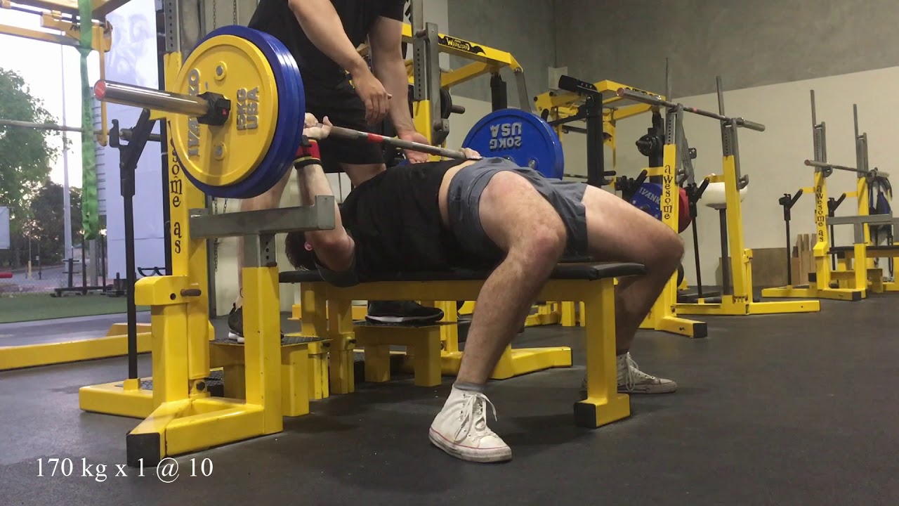 Bench 170 kg - YouTube