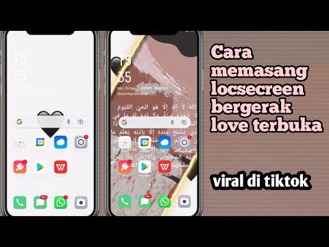 Cara memasang locsecreen bergerak love terbuka //viral di  tiktok