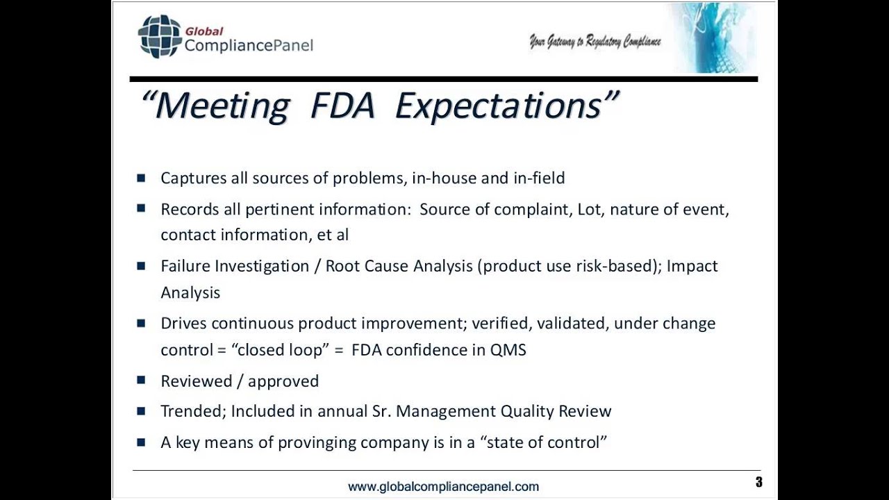 CAPA Challenges and FDA Expectations - GlobalCompliancePanel - YouTube