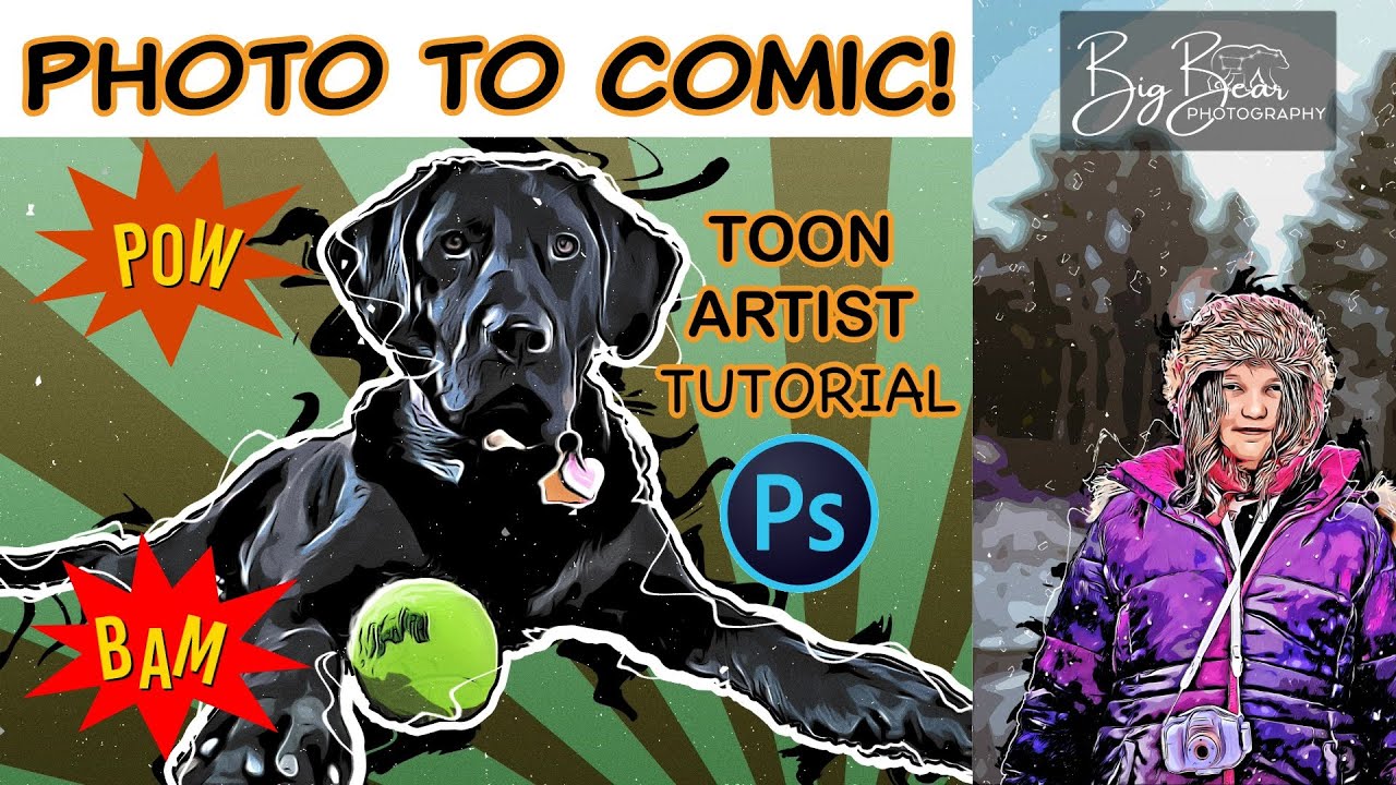 Quick Photoshop Cartoon Effect Tutorial (Toon Artist Action) - YouTube