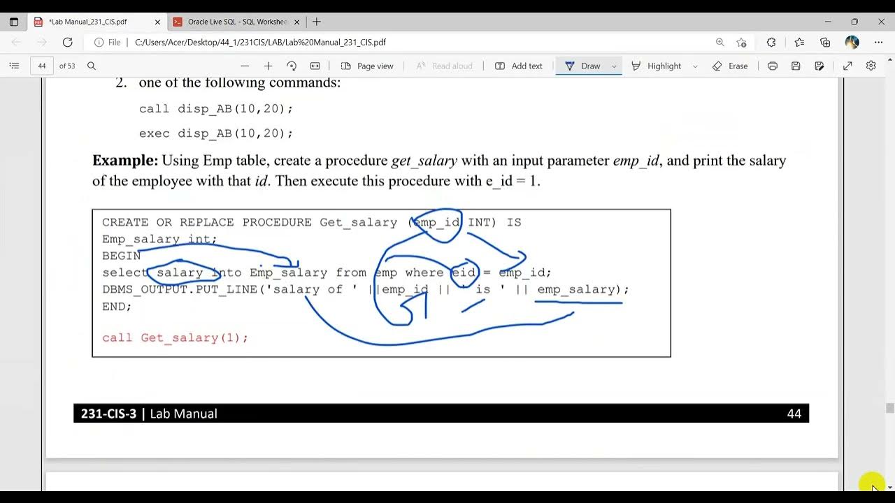 LAB 7 Functions, Stored Procedures, Triggers - YouTube
