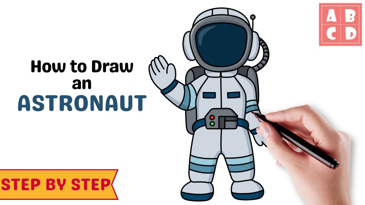 How To Draw An Astronaut Easy Anybodycandraw With Sata Youtube