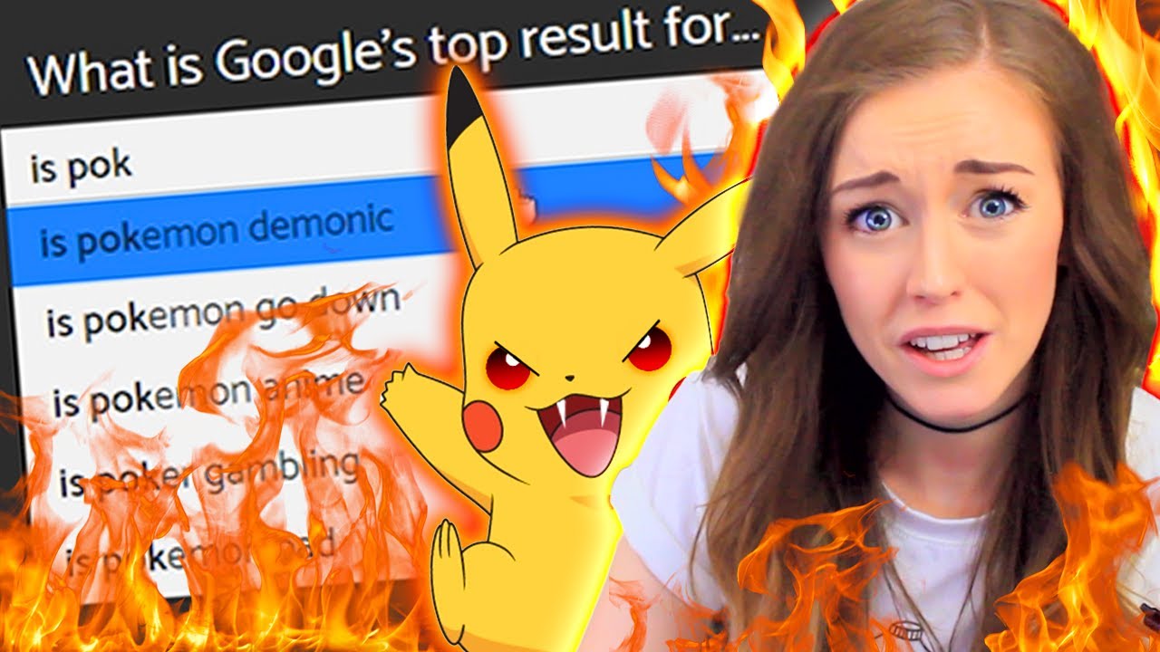 😱POKEMON IS DEMONIC!?😈 (Google Autocorrect Challenge!) - YouTube