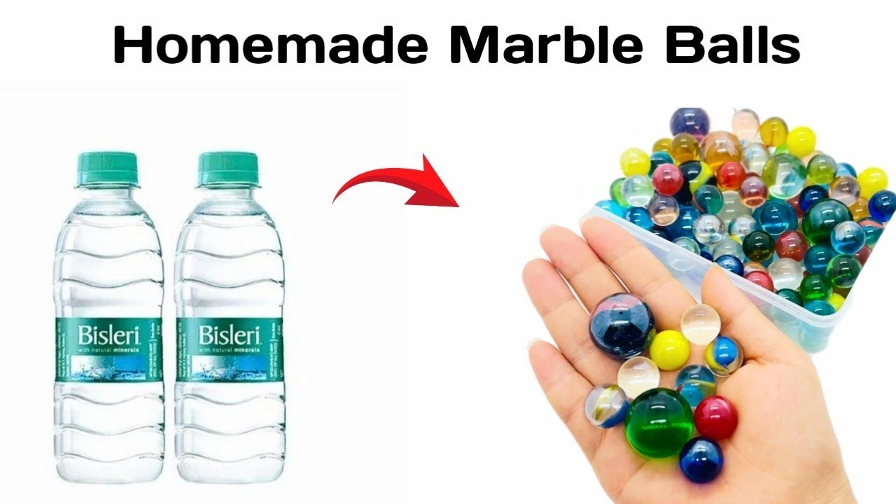 how to make marble balls at home/homemade marble ball/making a marble ...