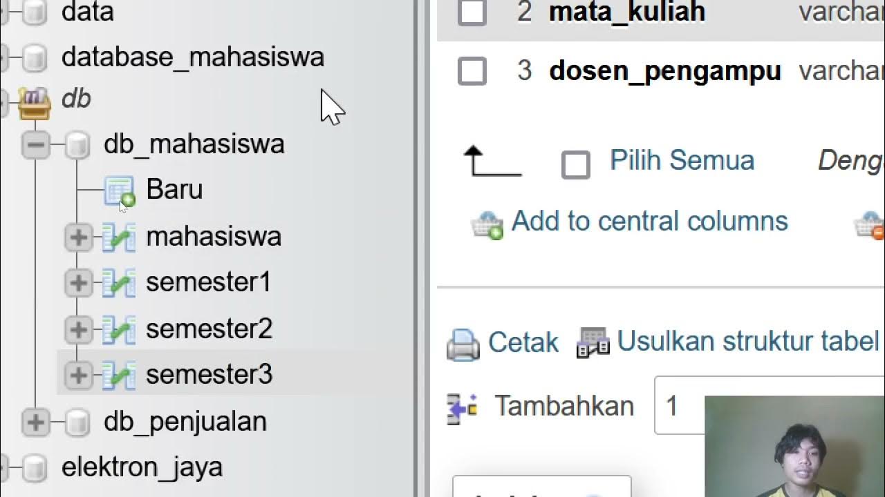 CARA MEMBUAT RELASI TABEL DI MYSQL - YouTube