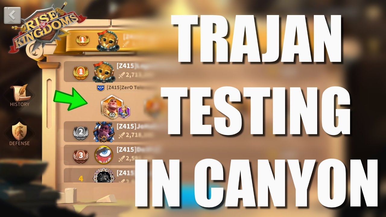 MAX Skill Trajan and lvl 60 testing in Sunset Canyon Rise of kingdoms ...