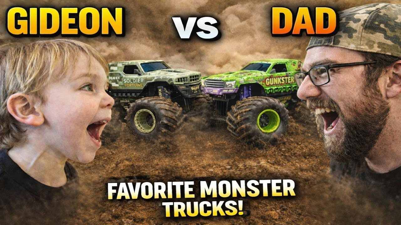 Monster Truck Race - Gideon VS Daddy - Champion Cup Winner - YouTube