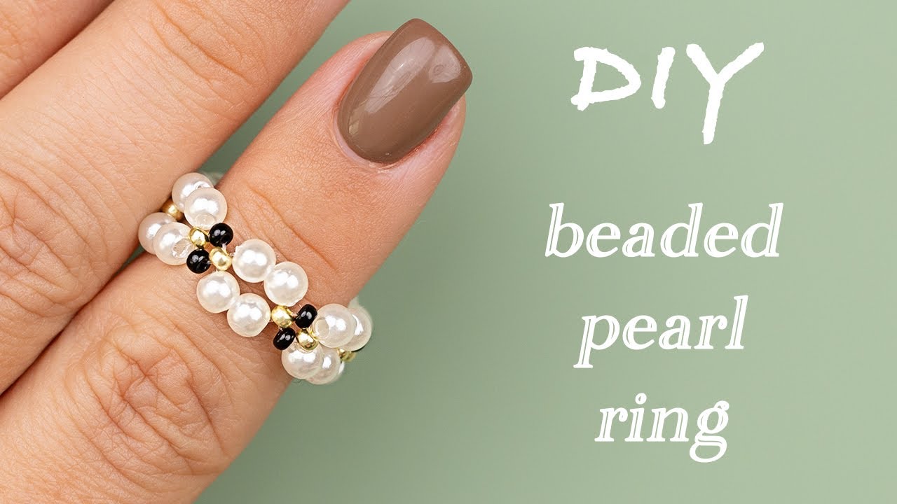 Tutorial on Lovely Beaded Rings | How to Make Pearl Rings | Seed Bead Ring Tutorial - YouTube