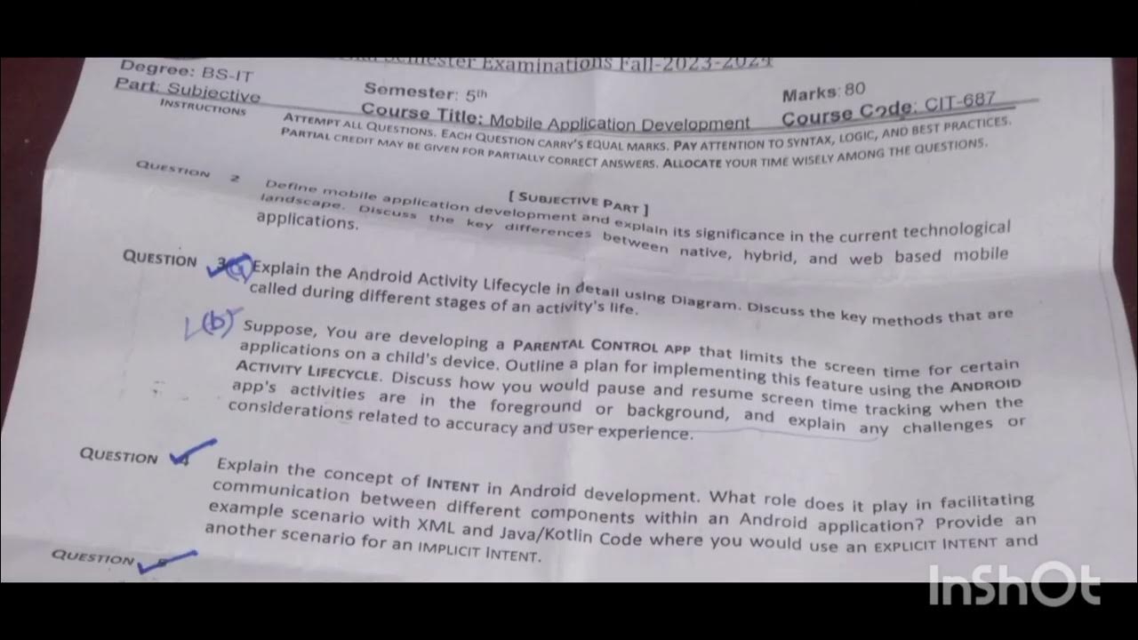 Gcuf past papers of Bs It 5th semester/ - YouTube
