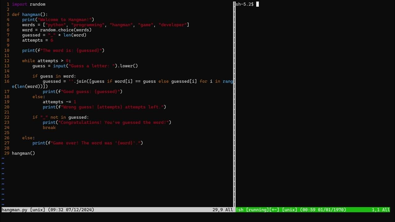 Python Hangman Game for Beginner Developers ! - YouTube