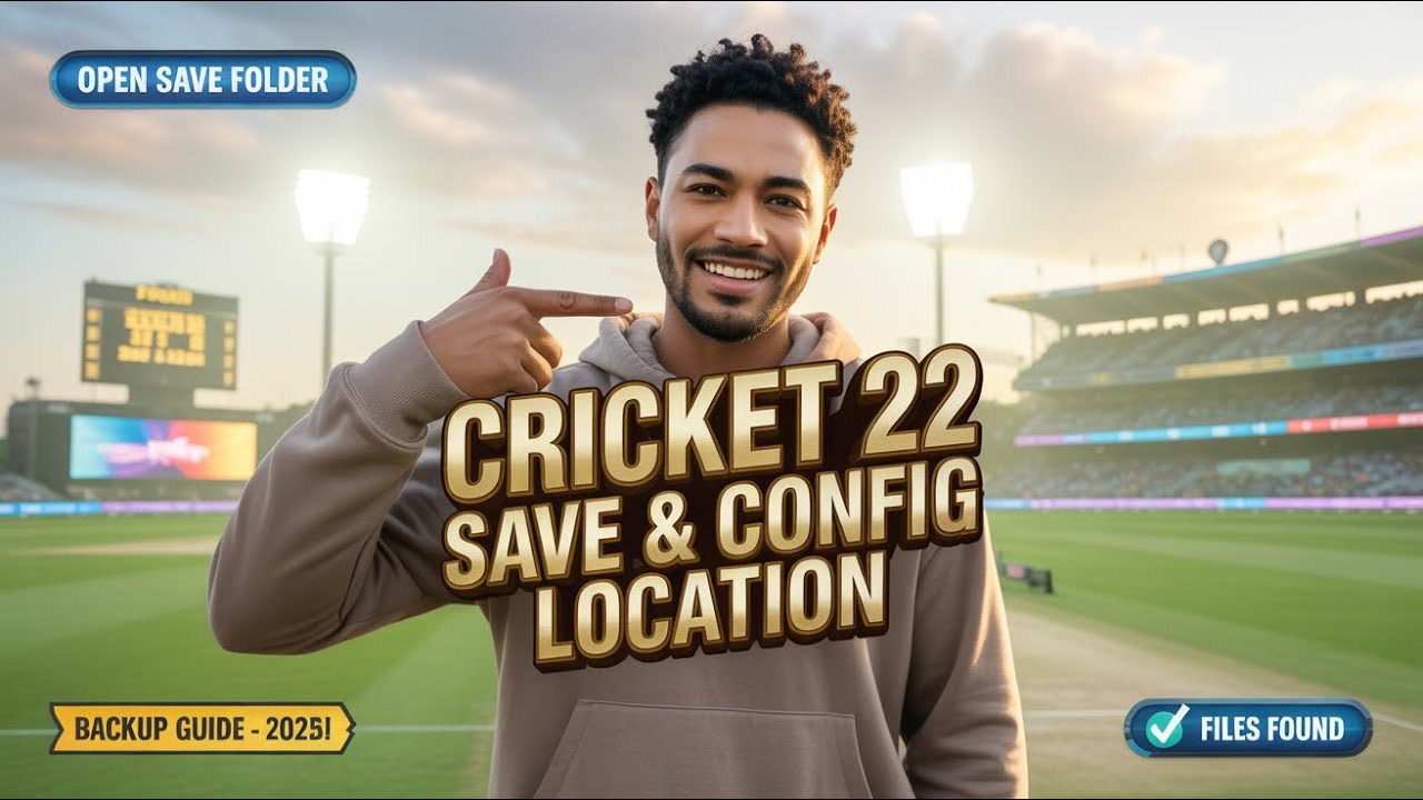Cricket 22 Save Game & Config File Location (2025 Guide) - YouTube