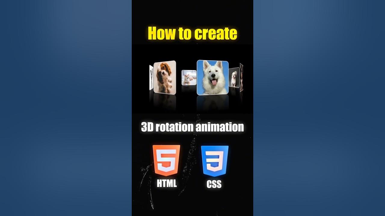 3D rotation animation😎 #html #css #shorts - YouTube