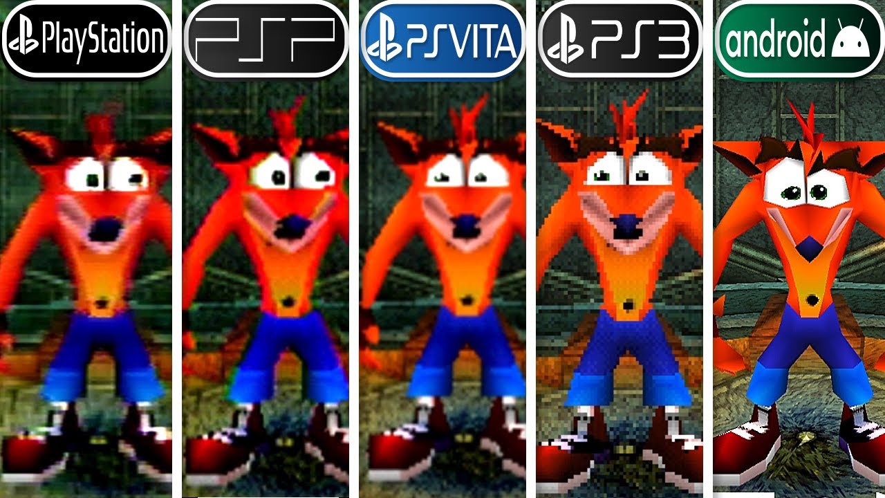Crash Bandicoot 2 Cortex Strikes Back | PS1 vs PSP vs Vita vs PS3 vs ...