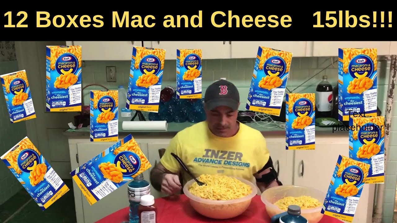 12 Boxes of Kraft Macaroni and Cheese Challenge - YouTube