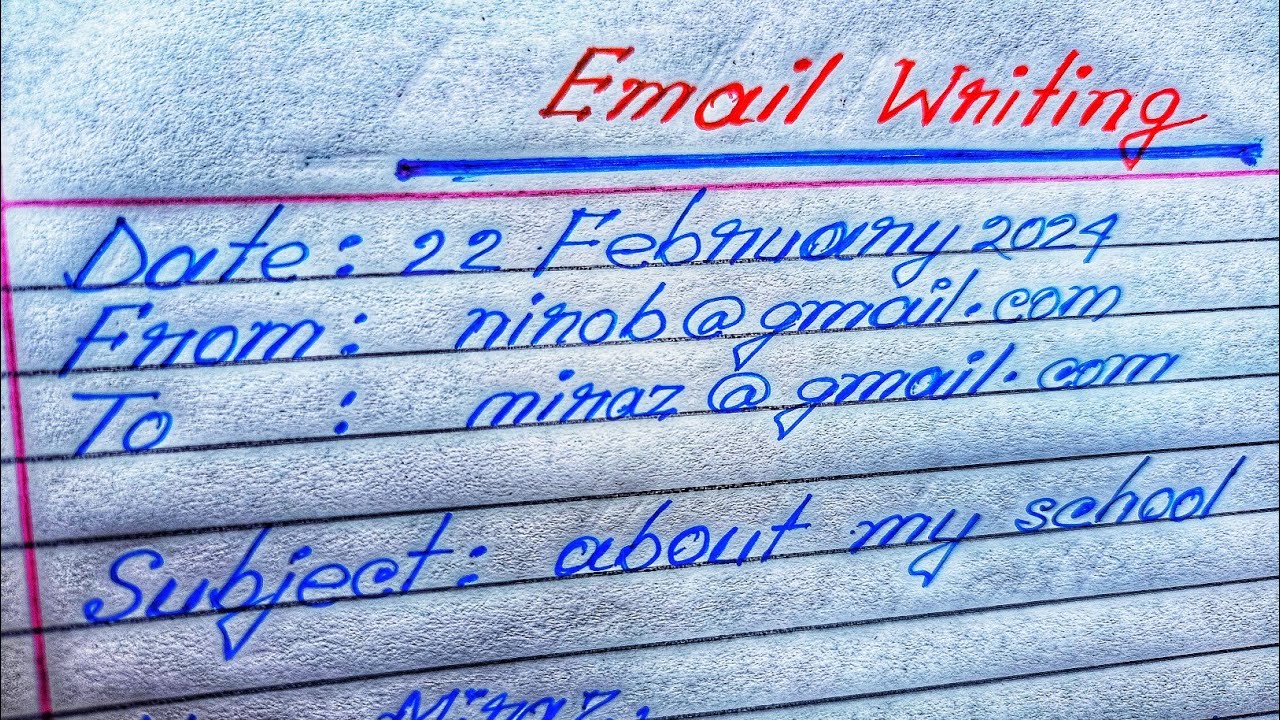 Email to friend describing about your school | Email about my school ...