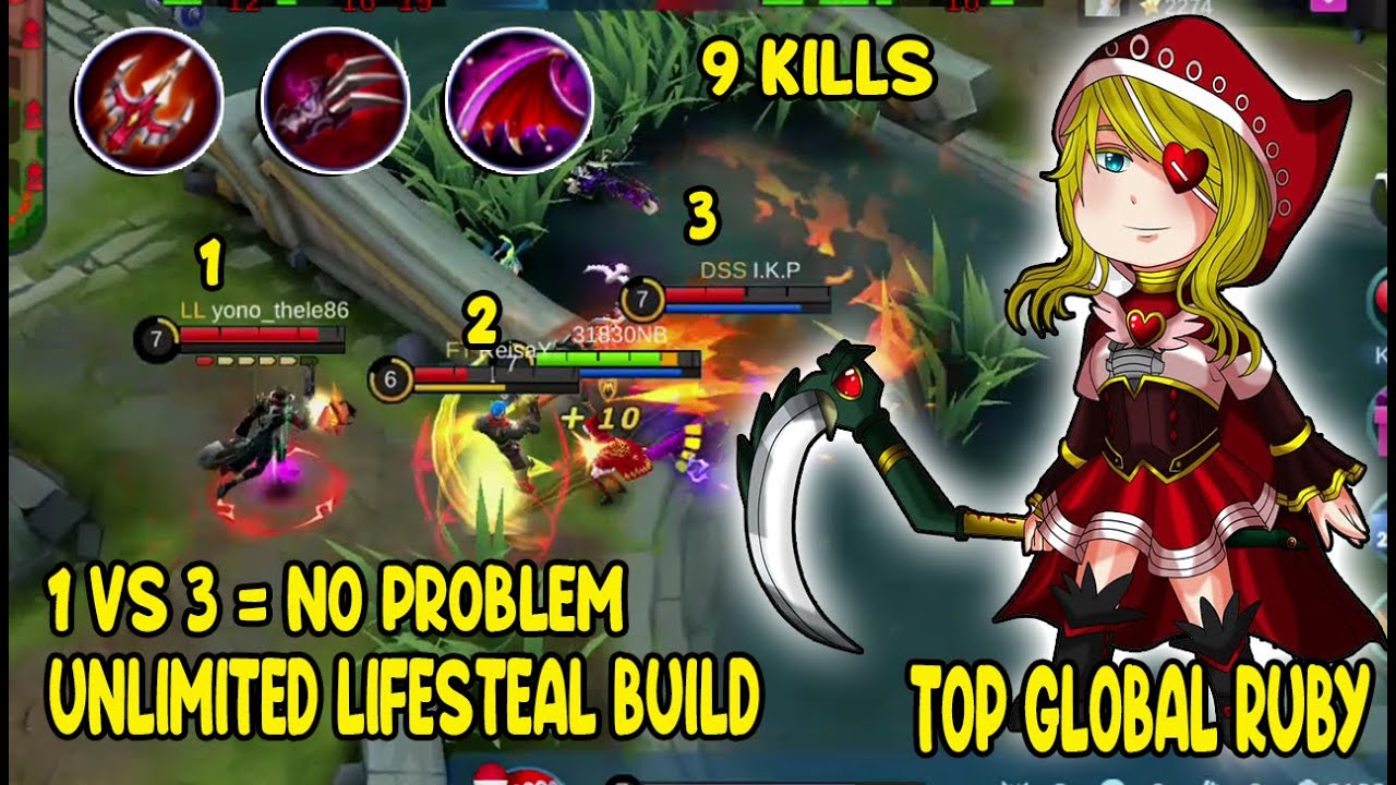 Ruby Unlimited Lifesteal With Critical Damage Build - Top Global Ruby ...