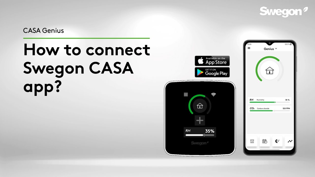 Swegon CASA Genius - How to connect to CASA app - YouTube