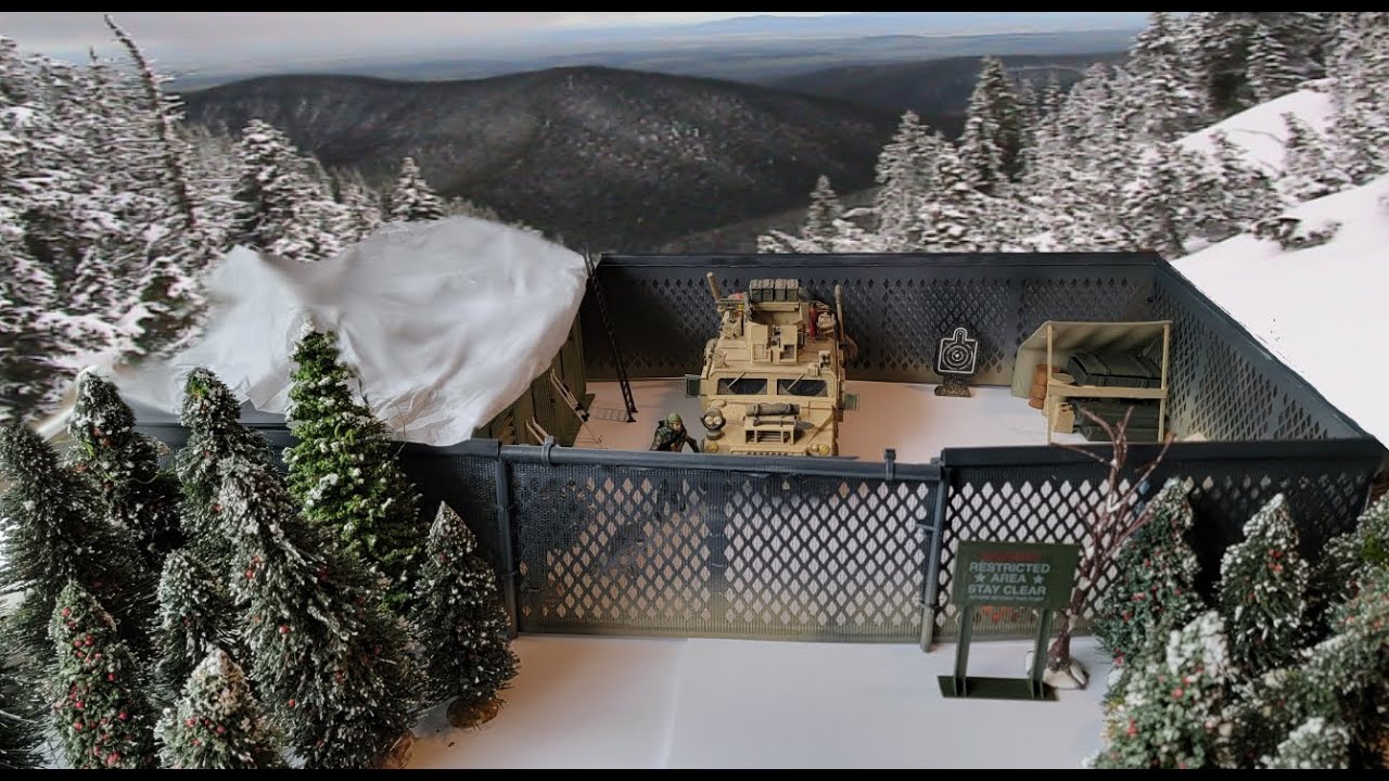 118 Scale Mountain Snow Military Base Diorama - YouTube