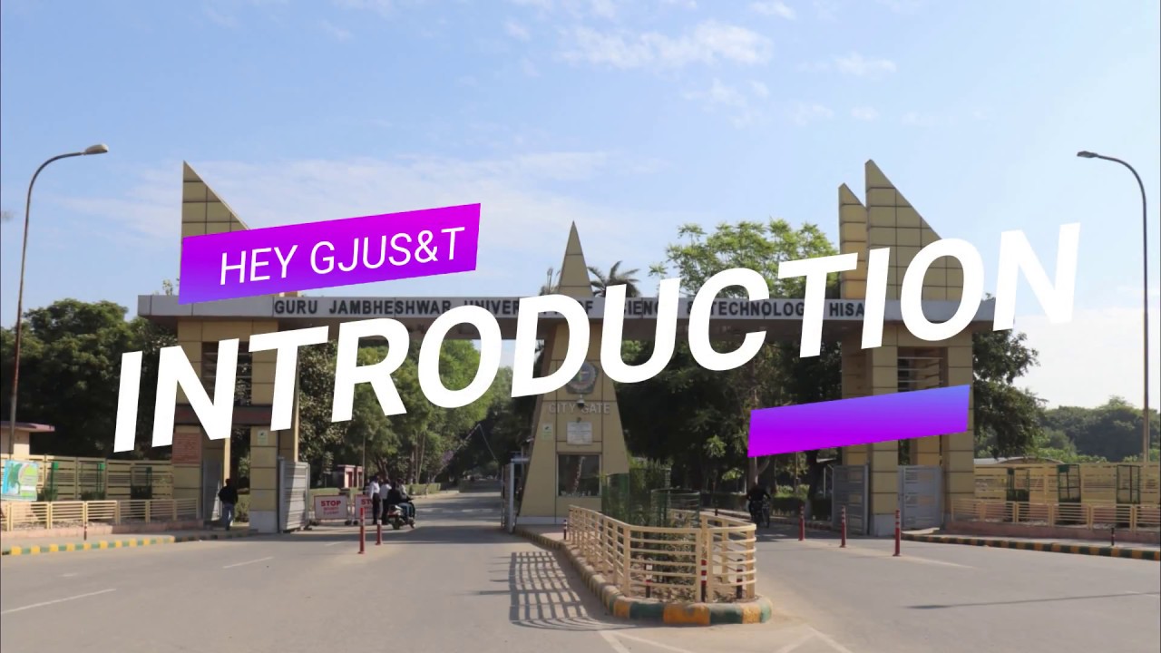 Guru Jambheshwar University Of Science And Technology Hisar Gjusandt Youtube