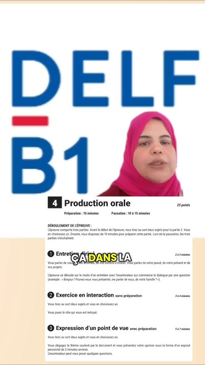 🚨Simulation réelle Examen Production🧑‍🎤 Orale DELF B1 🇫🇷 🧑‍💻1 partie ...