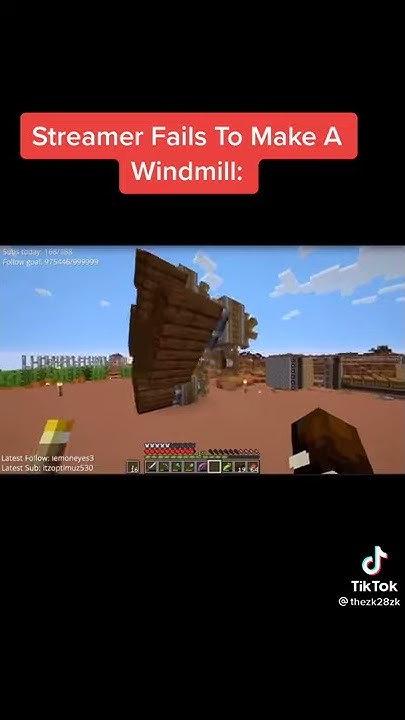 Streamer Fails To Make A Windmill - YouTube