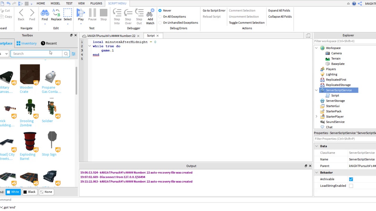 Comment faire un cycle Jour/Nuit sur ROBLOX Studio. 2019 - YouTube