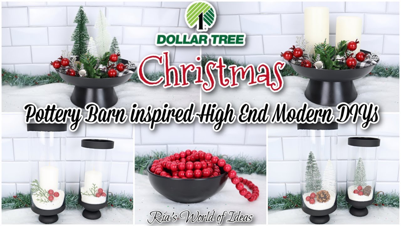 High End Modern DOLLAR TREE Christmas DIYs // Pottery Barn Inspired ...