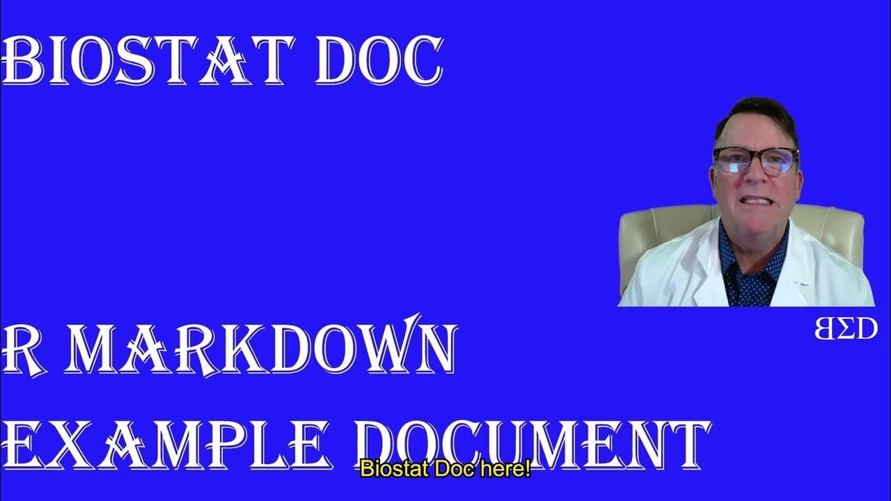 Introduction to R Markdown (Part 1 - First Document) - YouTube