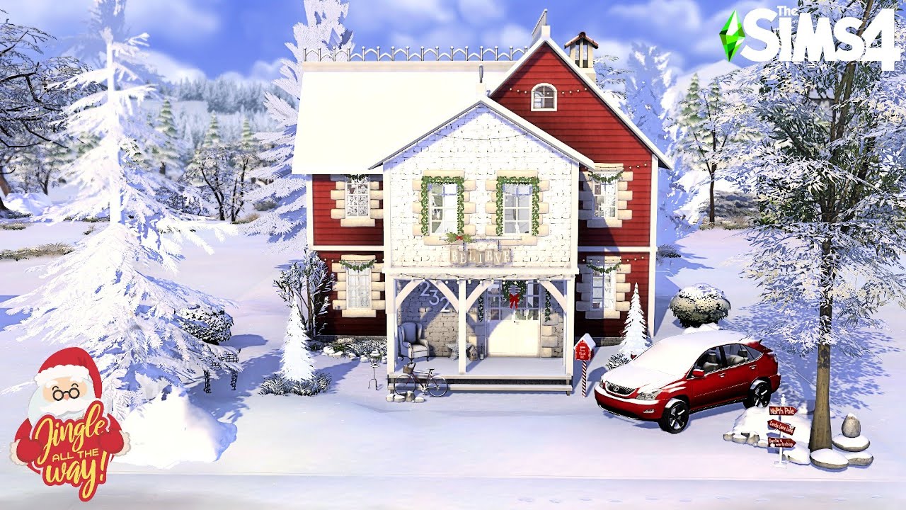 The Sims 4 - First Christmas Home 🎄🎄 // CC Speed Build - YouTube