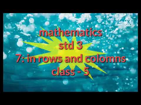 3 standard maths 7: In rows and coloumns, class 5 - YouTube