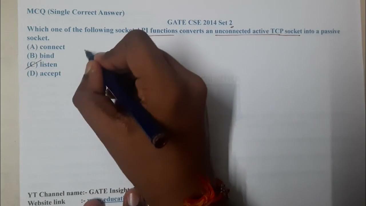 GATE CSE 2014 SET 2 || Computer Networks || GATE Insights Version: CSE - YouTube