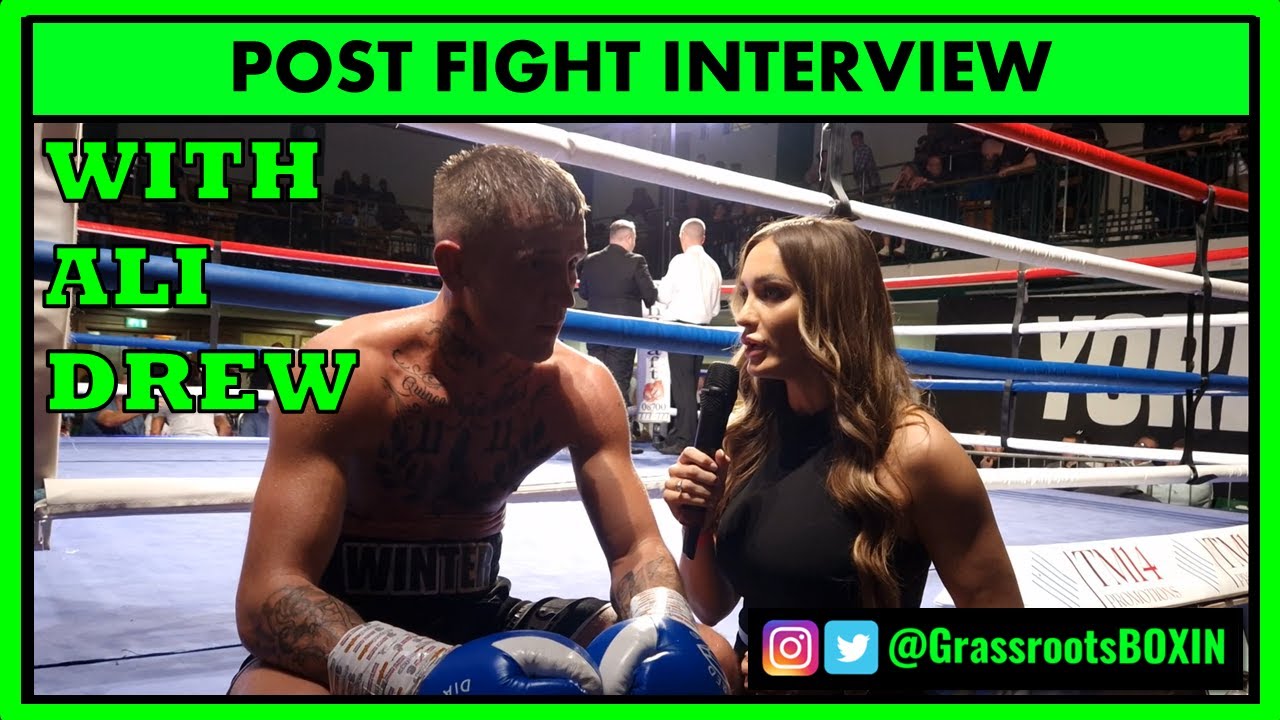 Alfie Winter Post Fight Interview with Ali Drew - YouTube