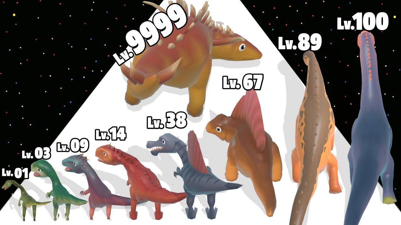 Dino Run 3D - Level Up Dinosaur Max Level Gameplay (Dinosaur Game ...