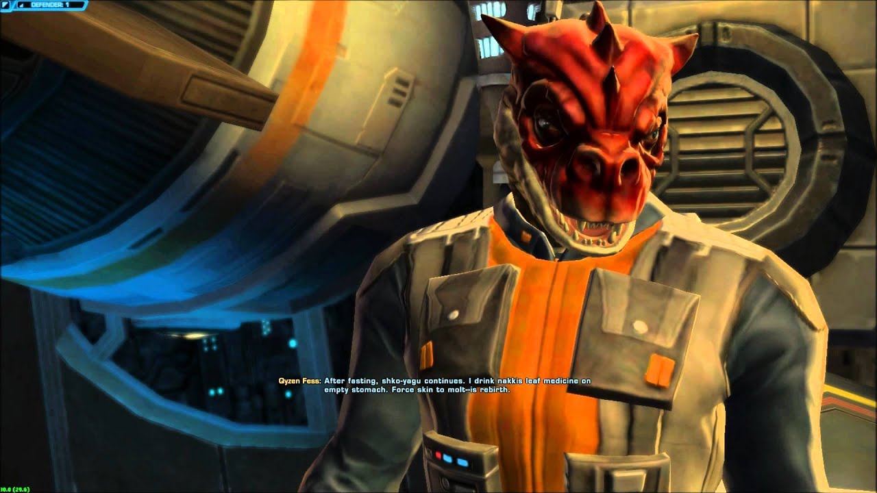 SWTOR JC Eighth Conversation with Qyzen Fess - A Taste of Medicine ...