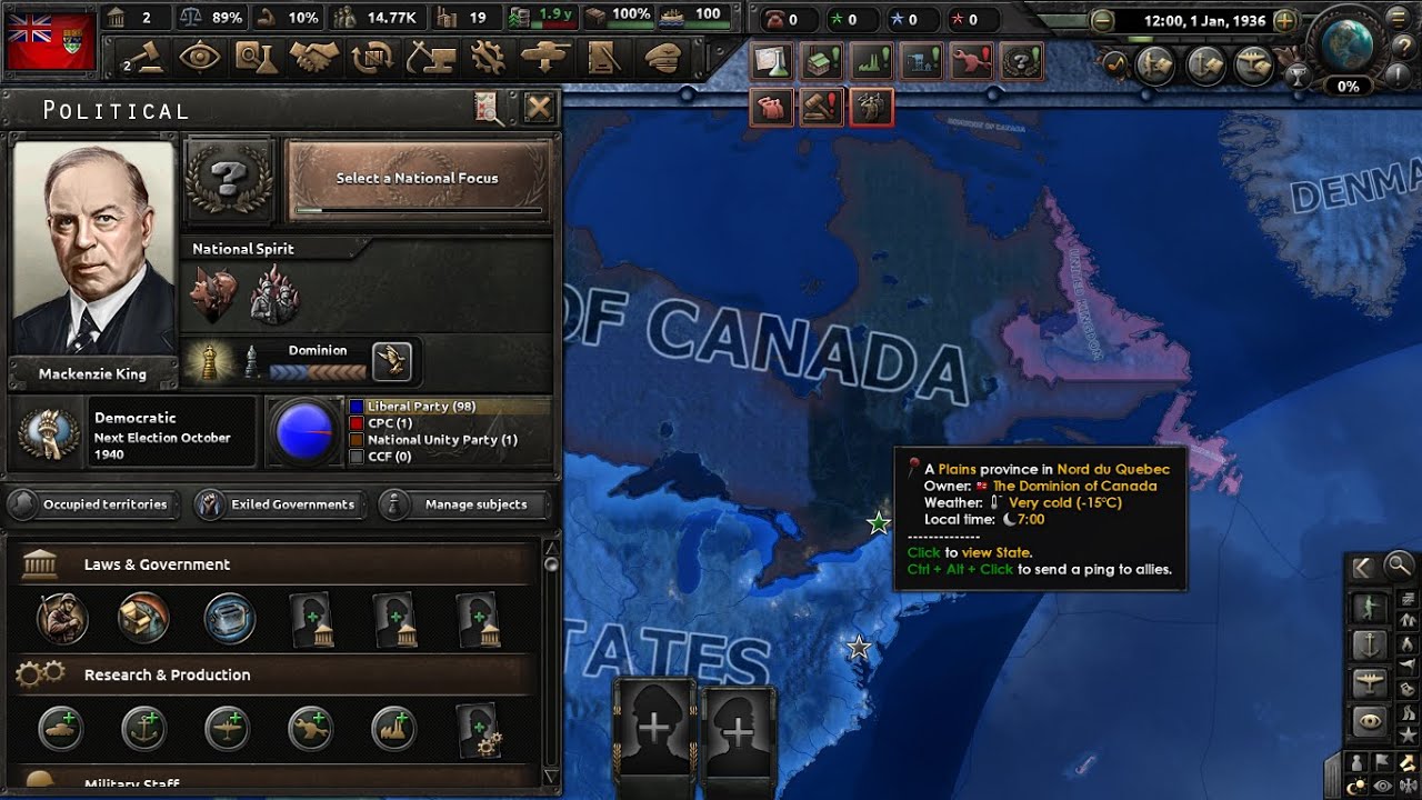 Hoi4 Canada #1 pre-war 1936-1939 - YouTube